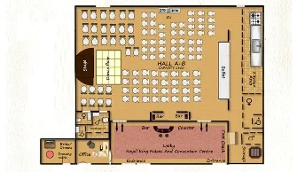 80x80 Banquet Hall Plans | 6400sqft North Facing Community Hall Floor ...