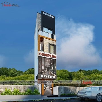 Shopping Complex Building Design | 25*60 Showroom Elevation Design ...