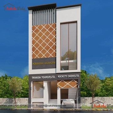 Industrial Building Elevation | 25*60 Office Building Elevation ...