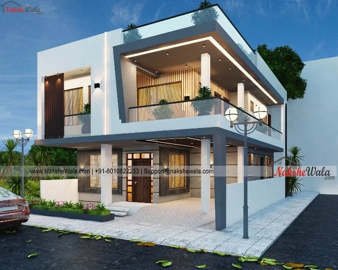 30x30sqft Small House Elevation | West Facing Duplex Home Front ...
