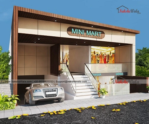 50x25sqft Shopping Complex Design | 1250sqft Shopping Complex