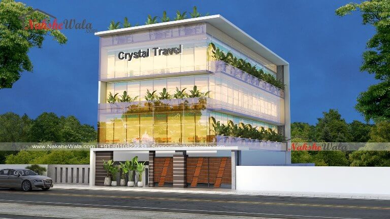 Office Building Design | 39*69 Corporate Office Building Elevation ...