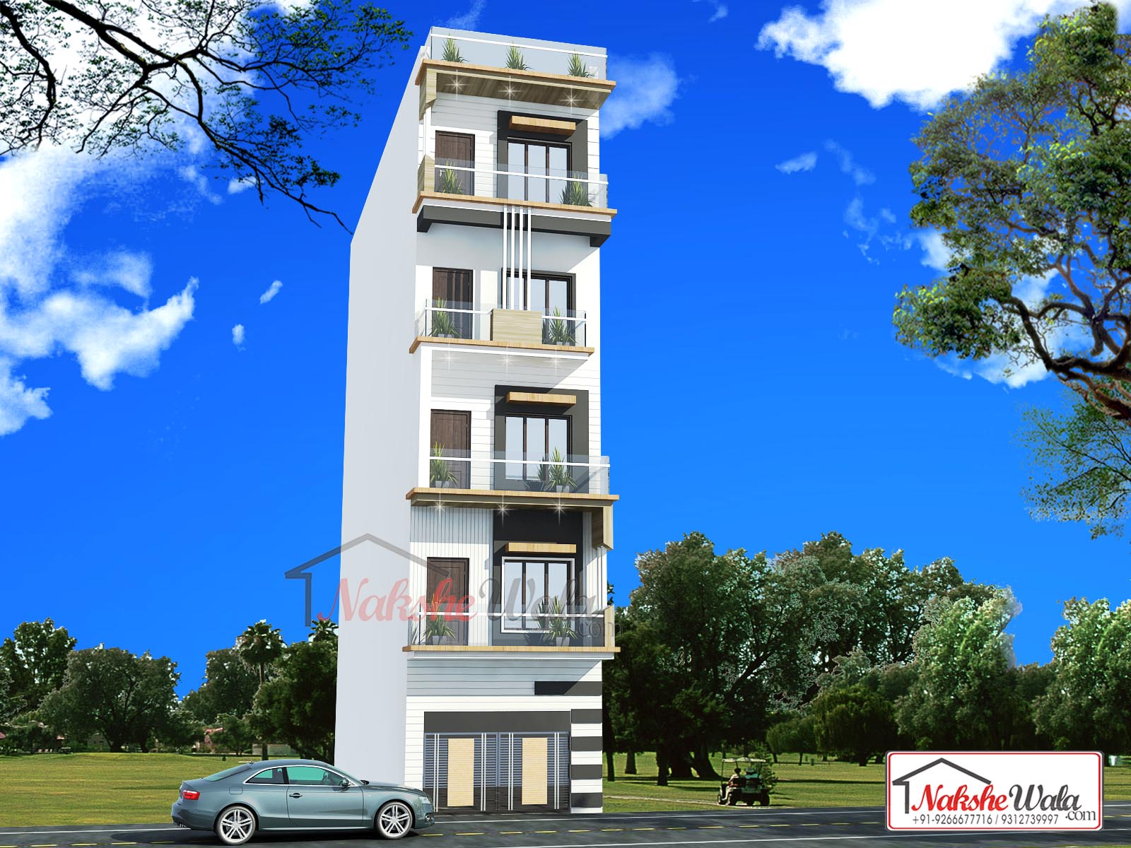 Modern Small House Elevation | 25*50 Multi Storey House Elevation ...