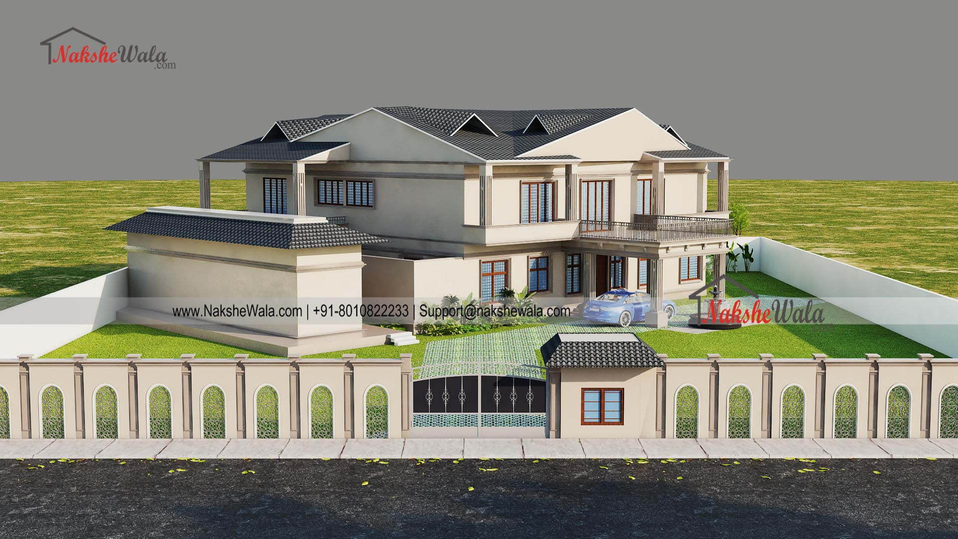 Royal Hut Shape Roof House | 73*82 Duplex House Elevation|5986sqft ...