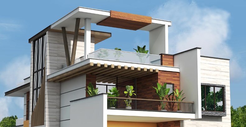 One Side Open Plot Elevations