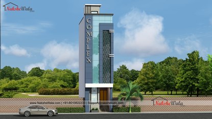 Office Complex Elevation | 25*30 Office Building Design | 750sqft ...