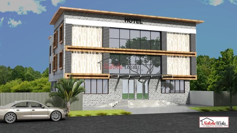 Hotel Building Elevation | 60*50 Hotel and Banquet Hall Building ...