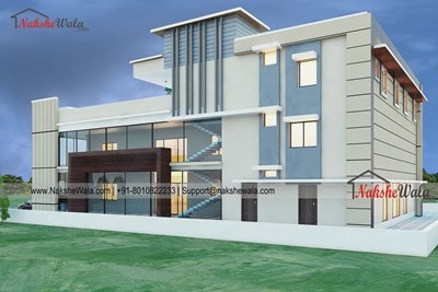 40*60 Banquet Hall Elevation | 2400 Hotel and Banquet Hall Building ...