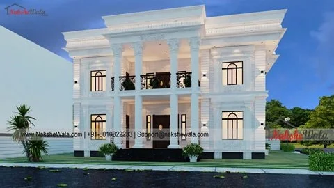 44*40sqft Bungalow Elevation | 1760sqft West Facing Traditional ...