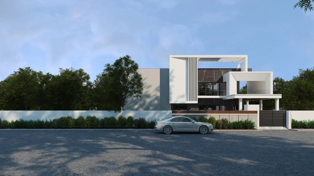 Single Storey Elevation | 3d Front View for Single Floor