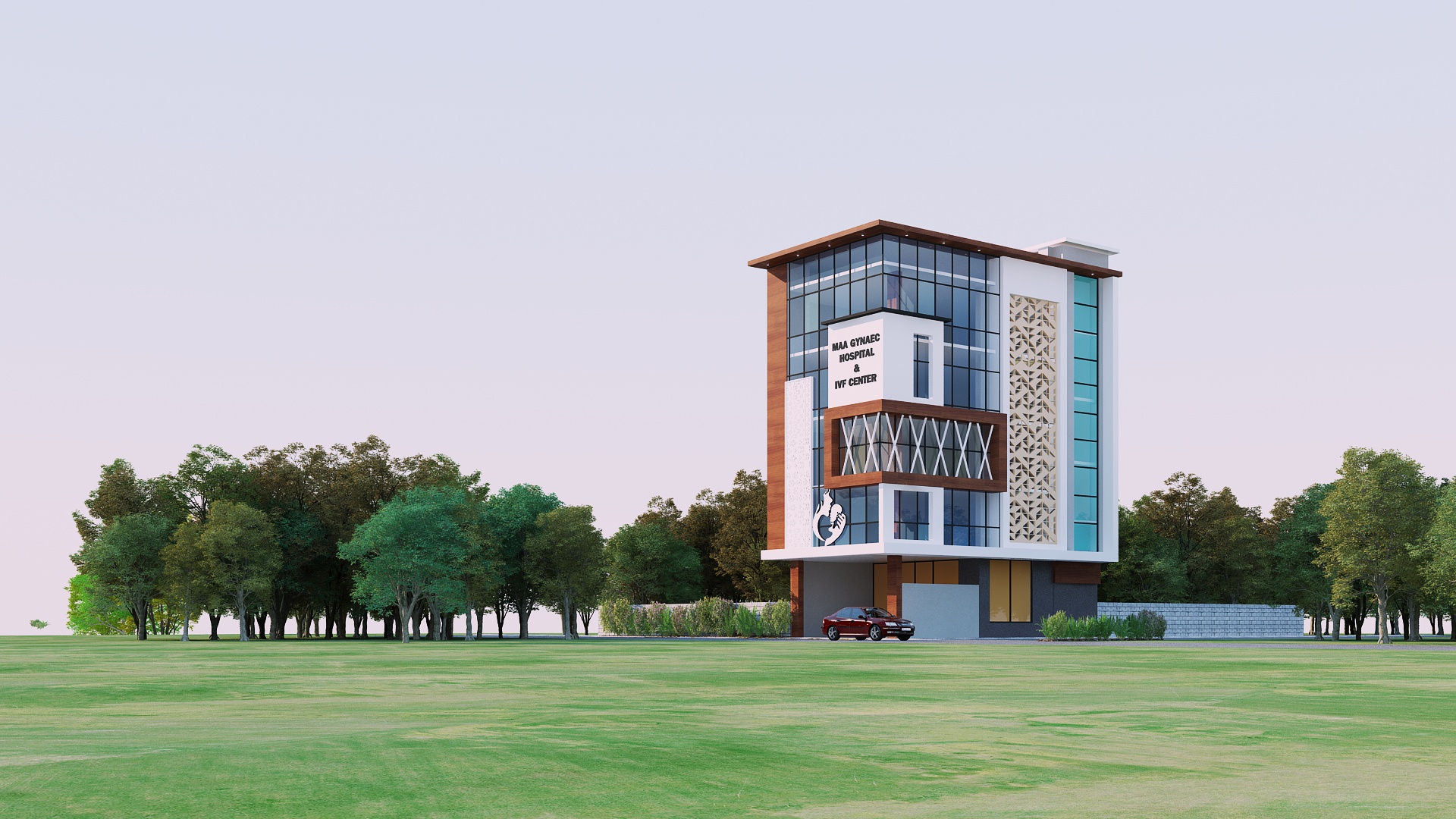 Hospital And Clinic Building Elevation | Hospital Elevations | Clinic ...