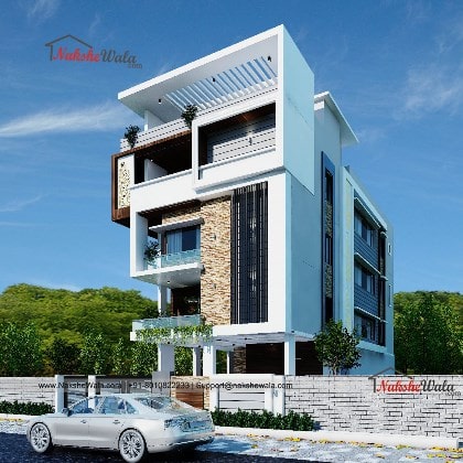 Triplex House Design | 60*30 sqft North Facing Triplex Home Plan | 1800 ...