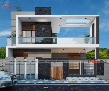 Simplex House Design | 35*40 sqft North Facing Modern Single Story ...