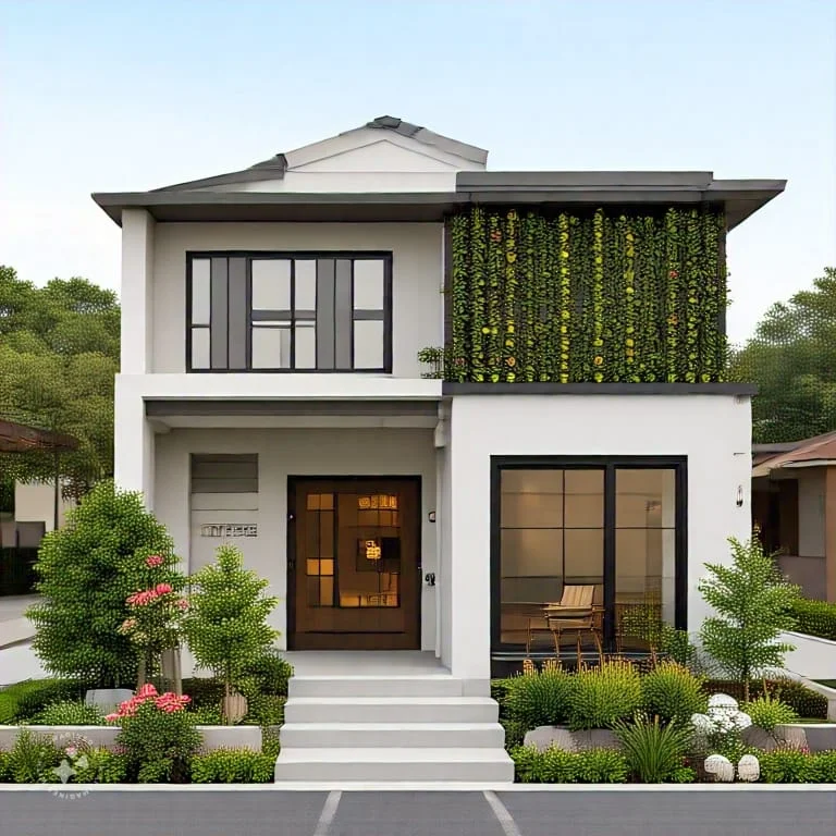 18 Amazing Front Elevation Designs for Small Houses with Vertical Gardens