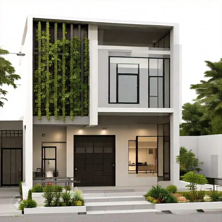 18 Amazing Front Elevation Designs for Small Houses with Vertical Gardens