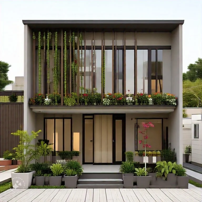 18 Amazing Front Elevation Designs for Small Houses with Vertical Gardens