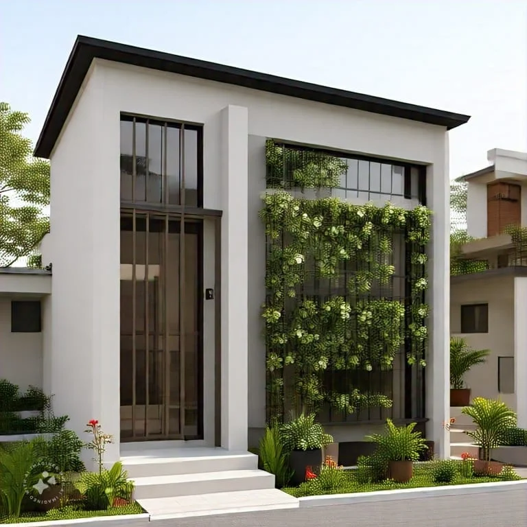18 Amazing Front Elevation Designs for Small Houses with Vertical Gardens